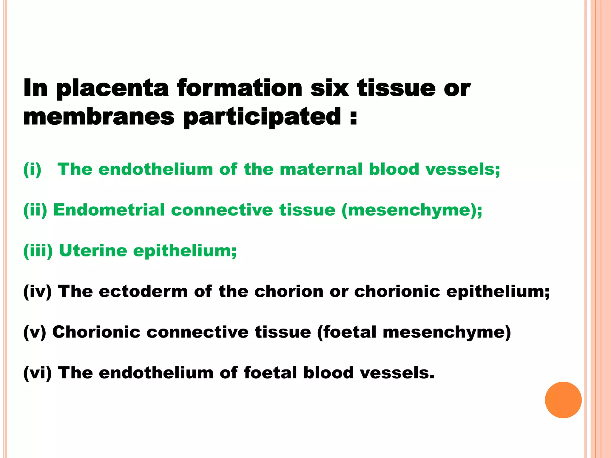 Placenta structure and Classification | PPT