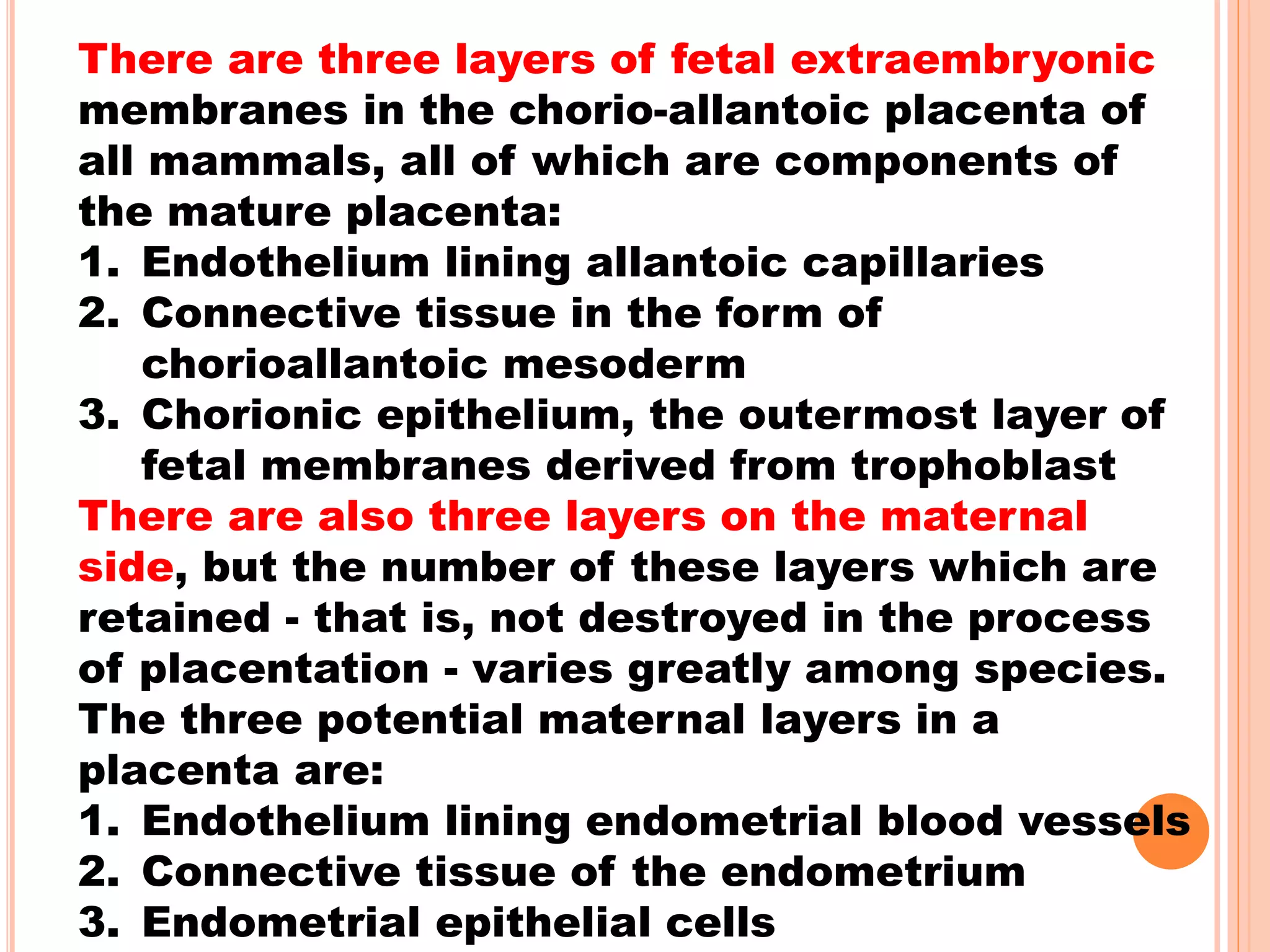 Placenta structure and Classification | PPT
