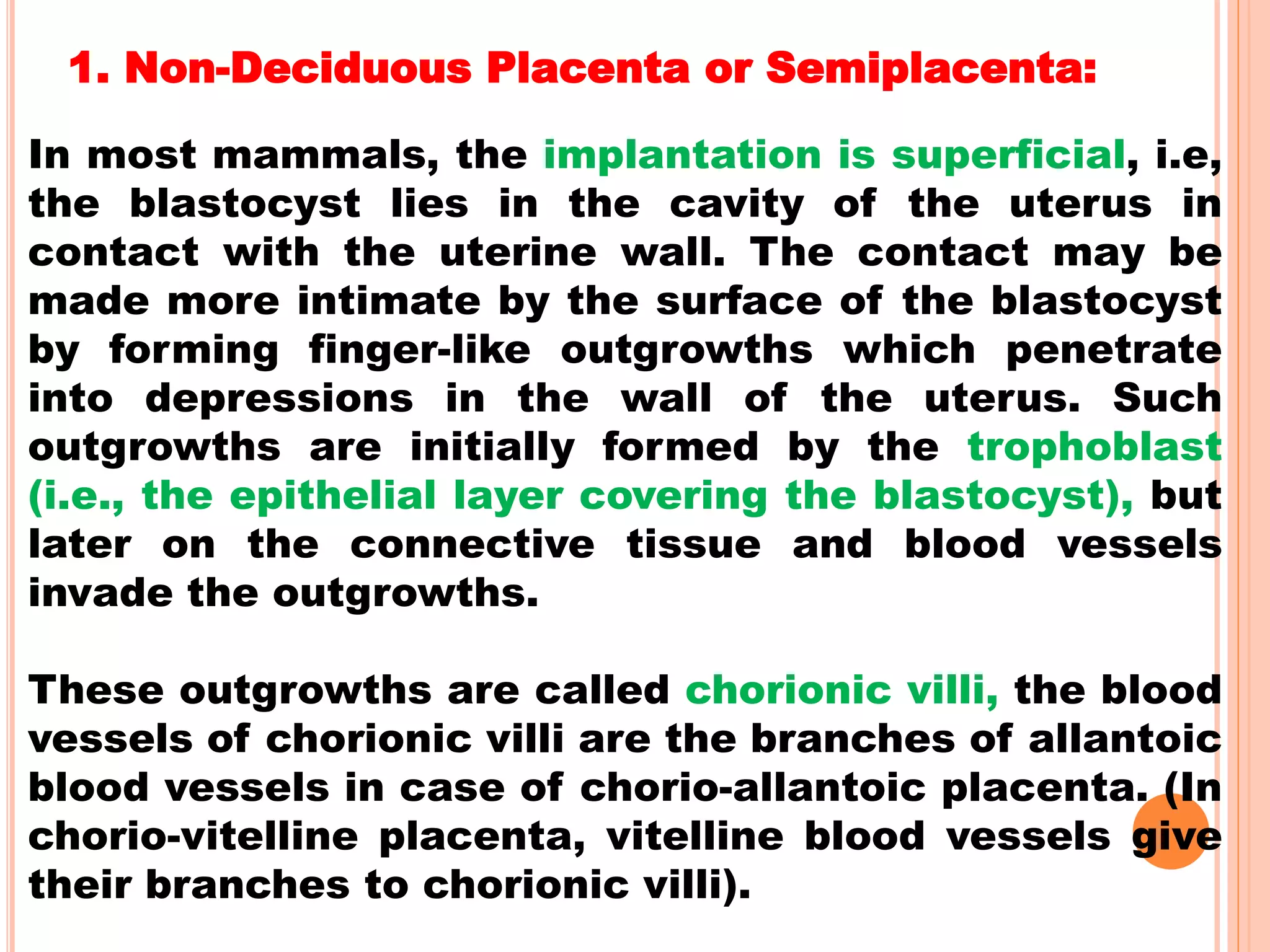 Placenta structure and Classification | PPT