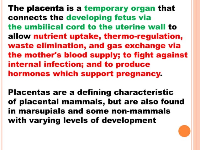 Placenta structure and Classification | PPT | Pregnancy | Reproductive ...