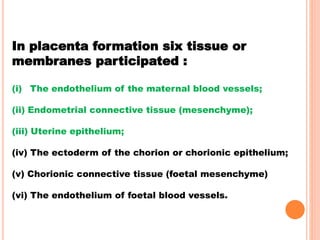 Placenta structure and Classification | PPT