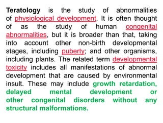 Teratology | PDF