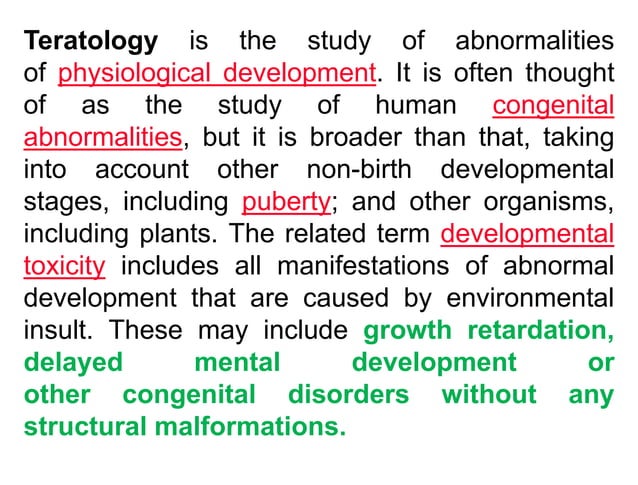 Teratology | PDF | Birth | Personal Celebrations & Life Events