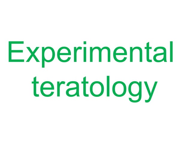 Teratology | PDF | Birth | Personal Celebrations & Life Events