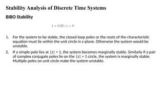 Digital control system and stability analysis | PPTX