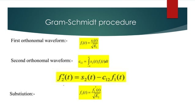 Gram-Schmidt procedure and constellations | PDF | Technology & Computing