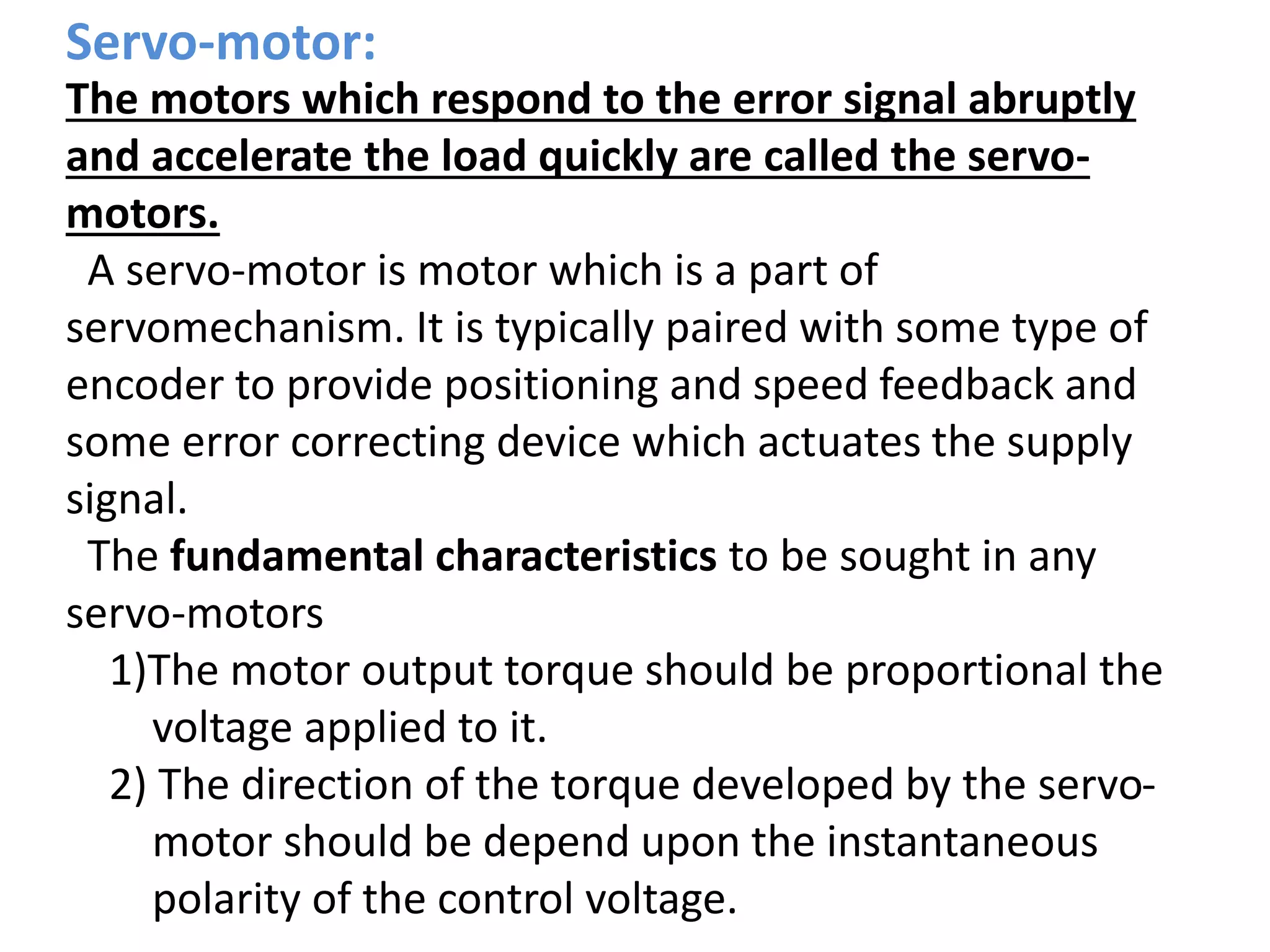 Dc servo motor | PPTX