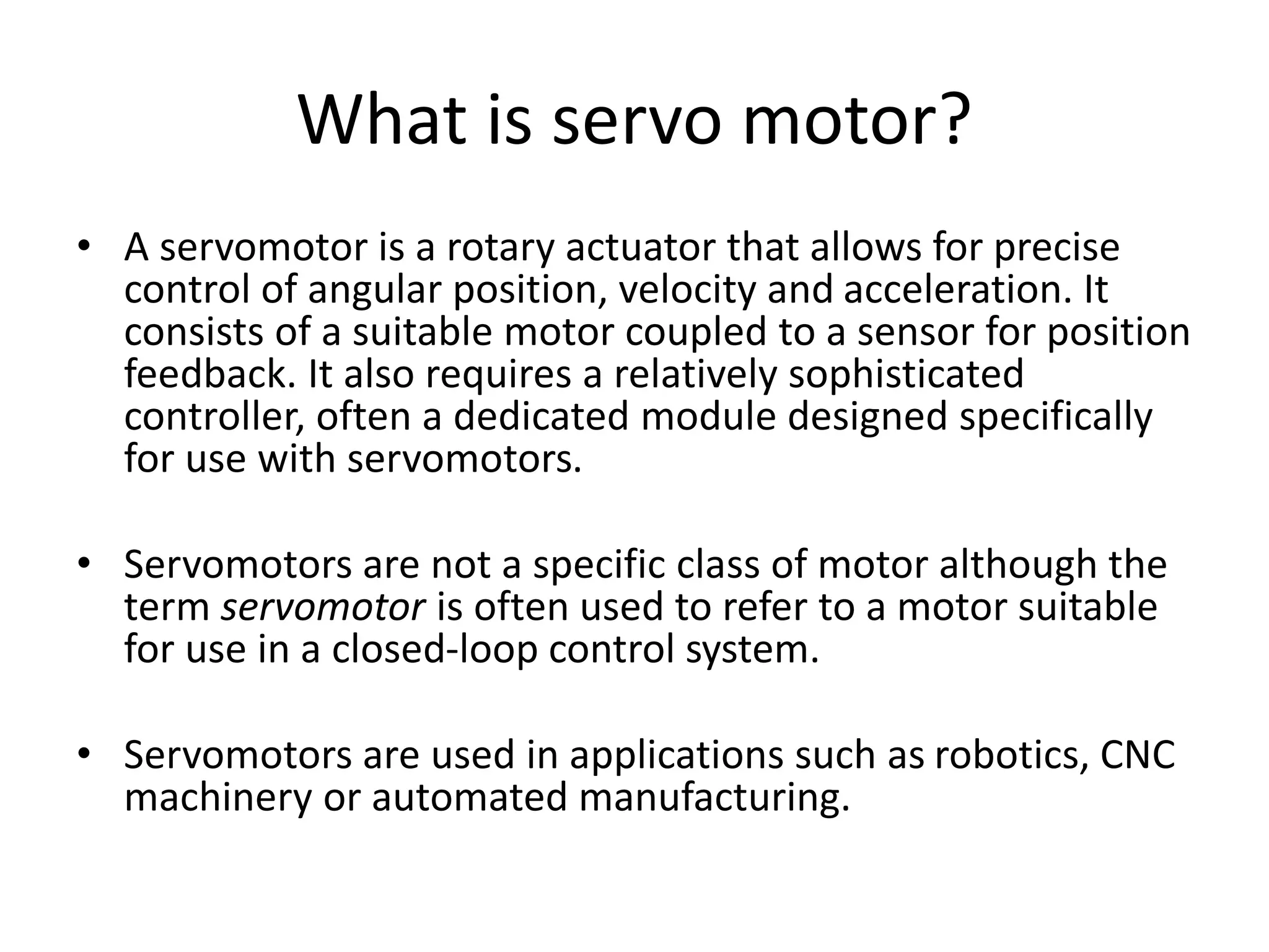 Dc Servo Motor Ppt 