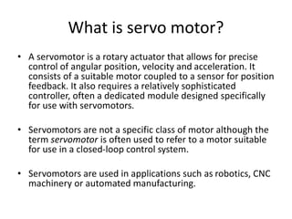 Dc servo motor | PPTX