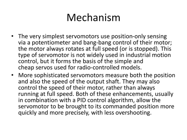 Dc servo motor | PPTX | Radio Control | Hobbies & Interests