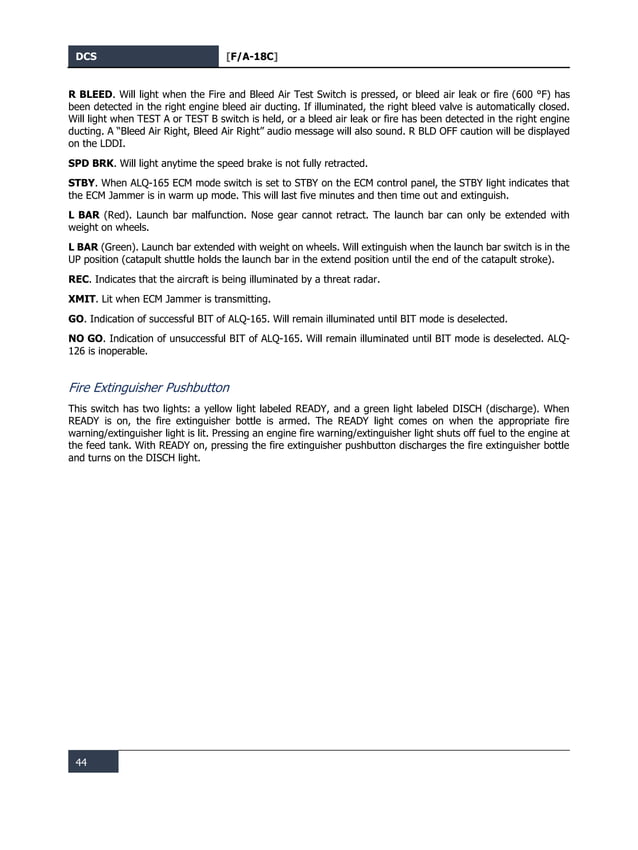 DCS FA-18C Early Access Guide English version | PDF | Free Download