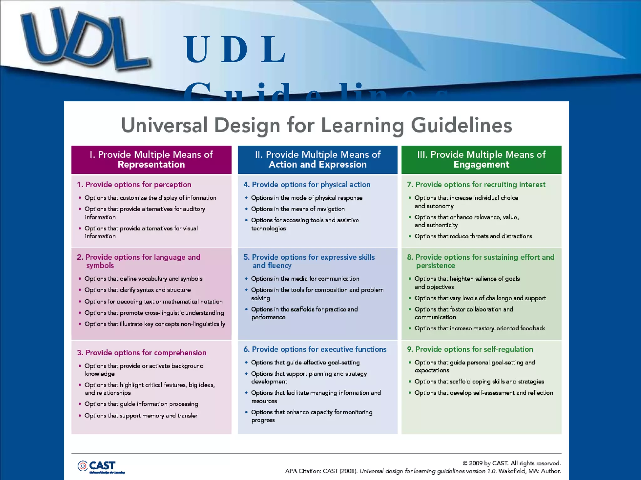UDL Presentation by CAST | PPT