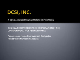 Dcsi, Inc | PPTX