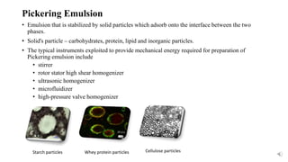 Stabilization of Pickering emulsion using Octenyl succinic anhydride ...