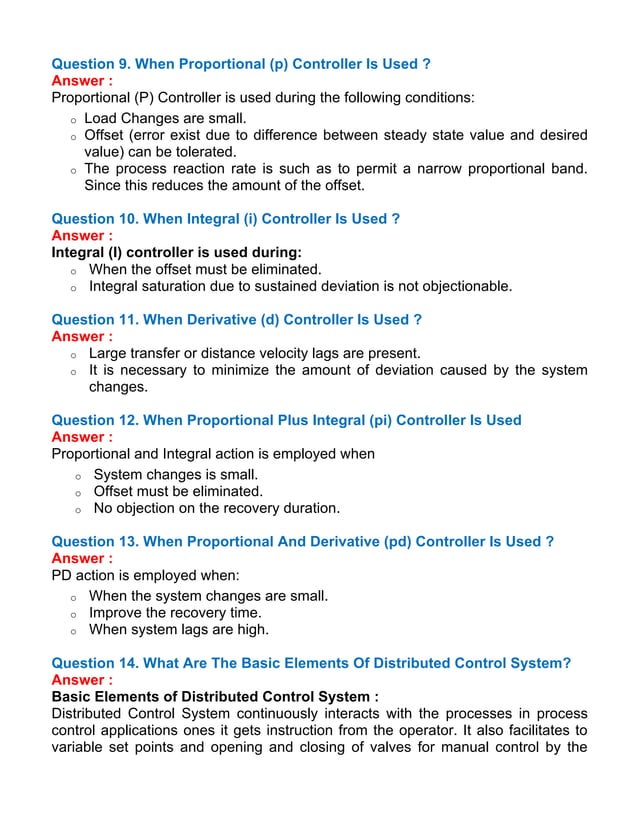 oil and gas DCS Interview Questions and Answers | PDF