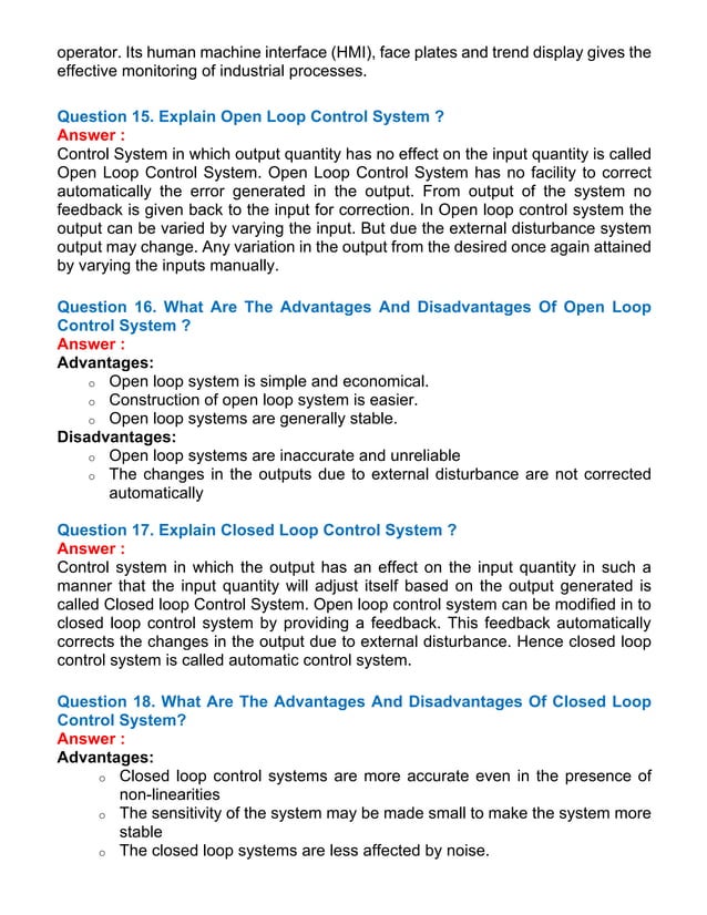 oil and gas DCS Interview Questions and Answers | PDF