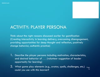 Gamification for Leadership Development | PDF | Web Conferencing ...