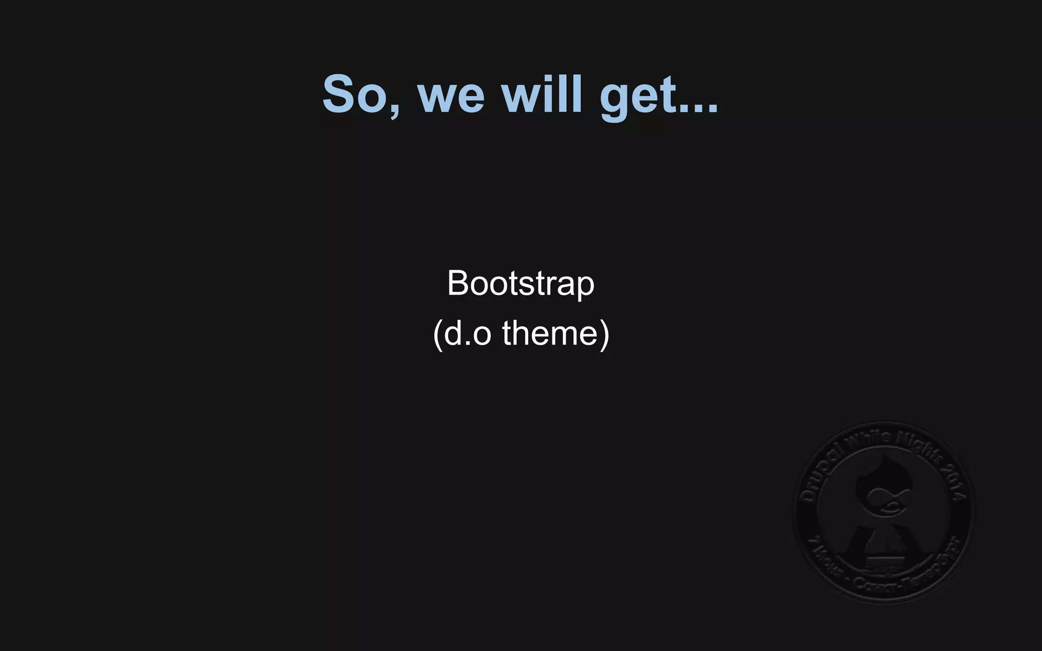 Improve theming with (Twitter) Bootstrap | PDF
