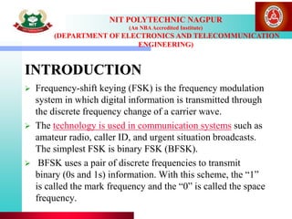BUILD CIRCUIT TO GENERATE FSK FREQUENCY SHIFT KEYING.pptx