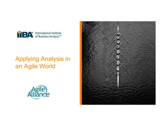 Applying Analysis in an Agile World - Stephanie Vineyard | PPT