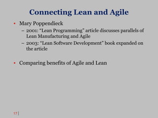 Finding Lean in Agile by Adam Parker | PPT