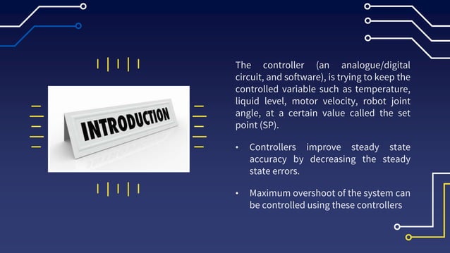 Simulation And Comparison Of P Pi Pid Controllers On Matlab Simulink Ppt