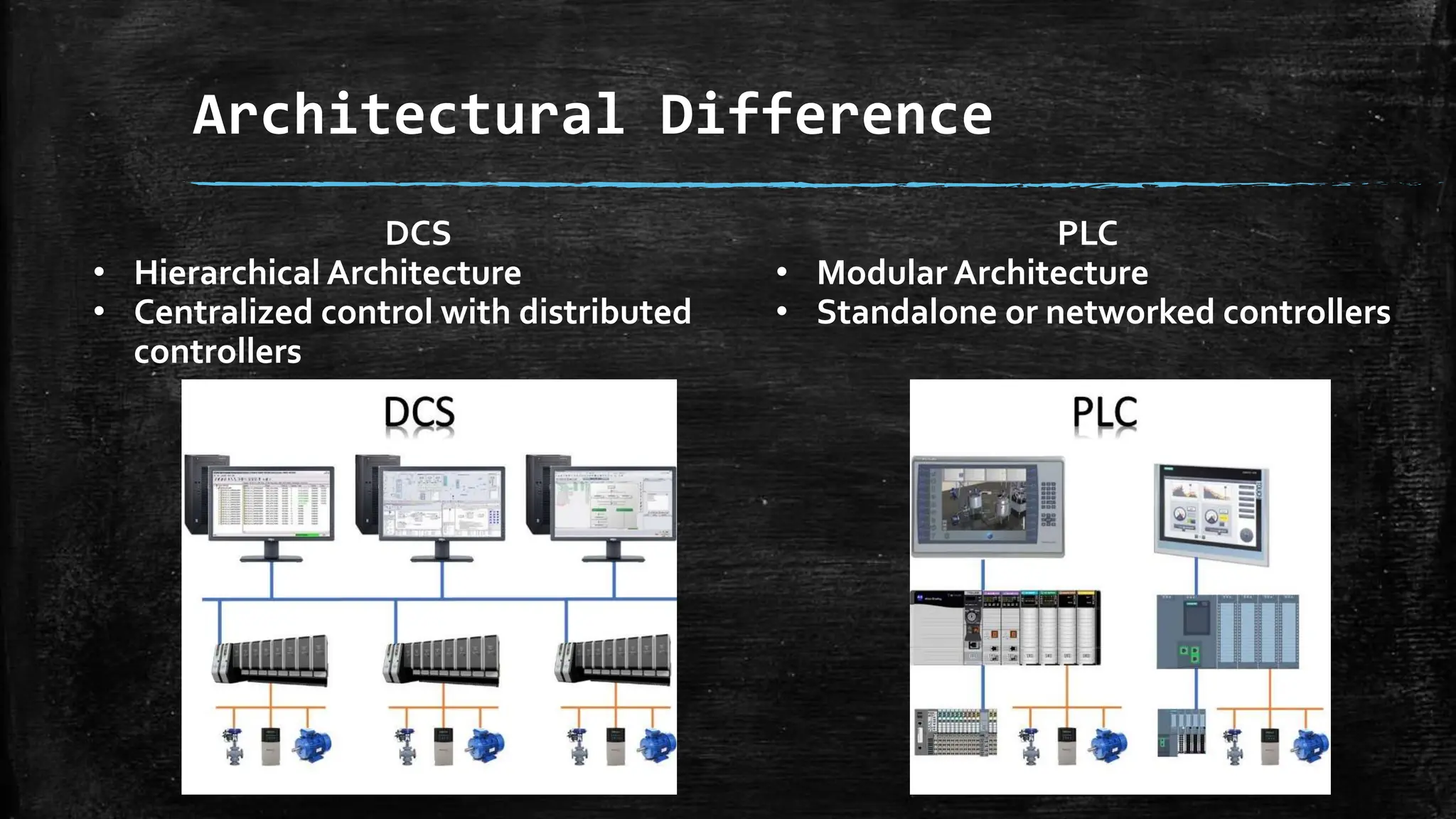 Differences between plc and dcs vtu enginnering syllabus | PPTX