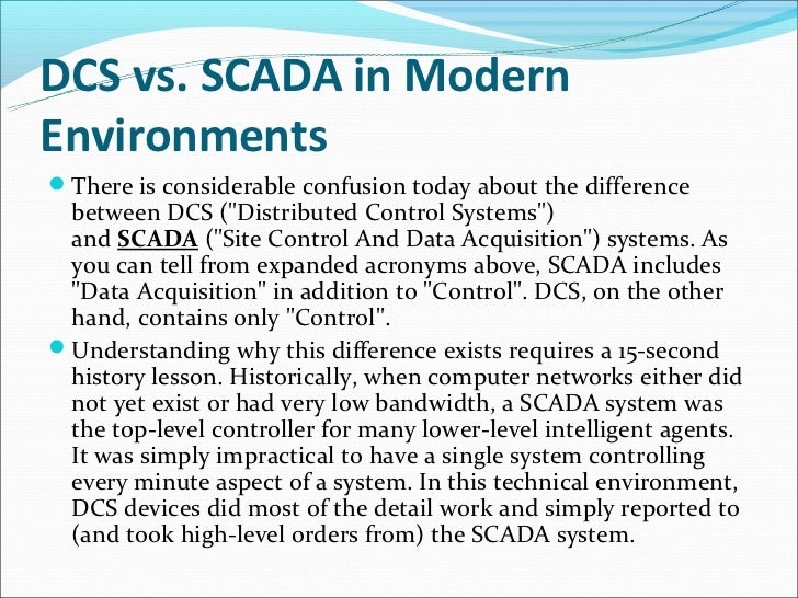 Dcs vs scada