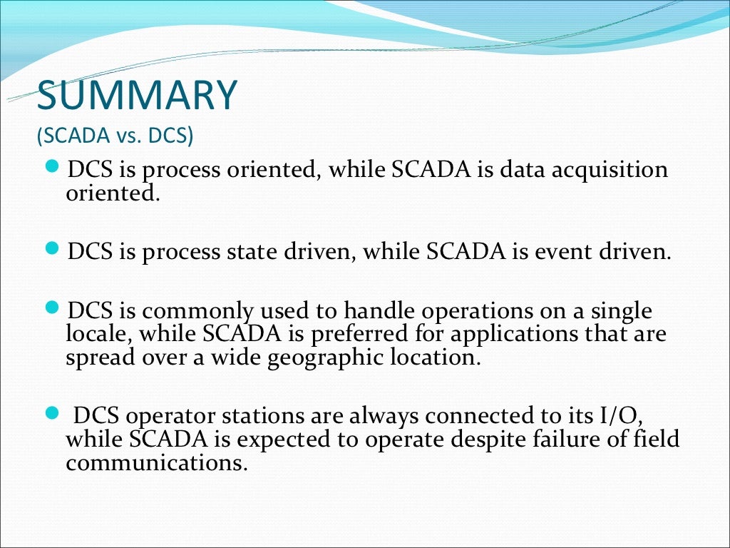 Dcs Vs Scada