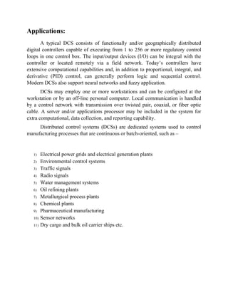 DCS ( Distributed Control System ) | PDF