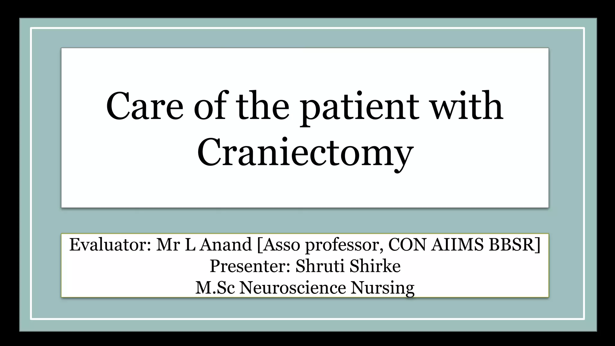 Decompressive craniectomy | PPTX