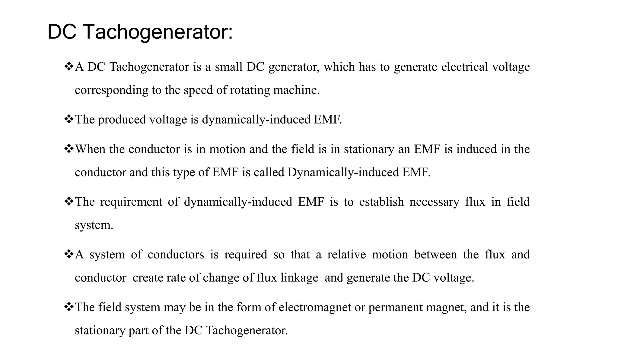 Dc tachometer | PPTX