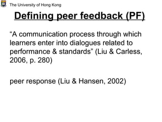 Implementing Peer Feedback | PPT