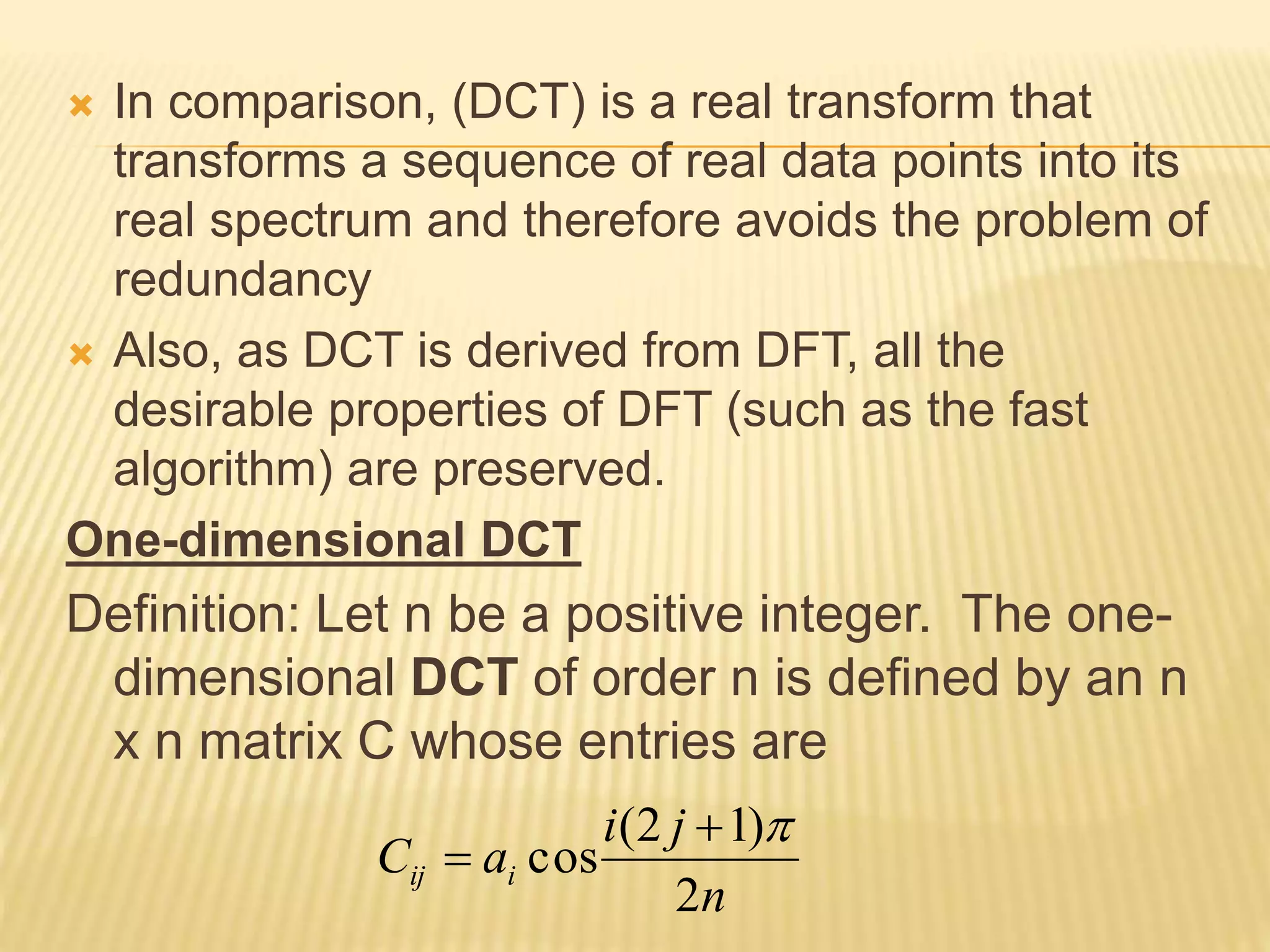 Dct and adaptive filters | PPTX