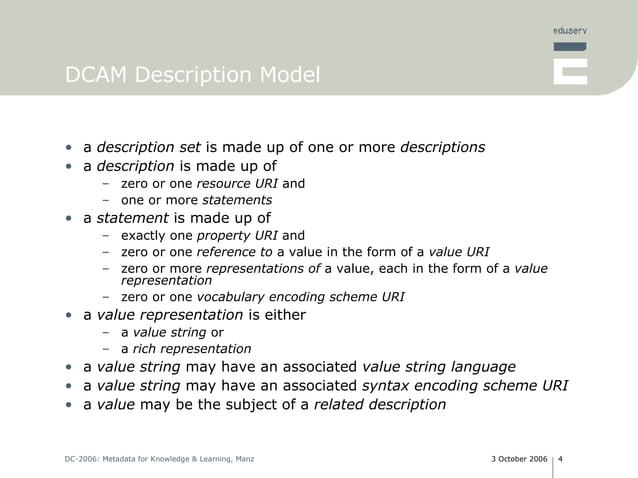 DC-Text: a simple text-based format for DC metadata | PPT