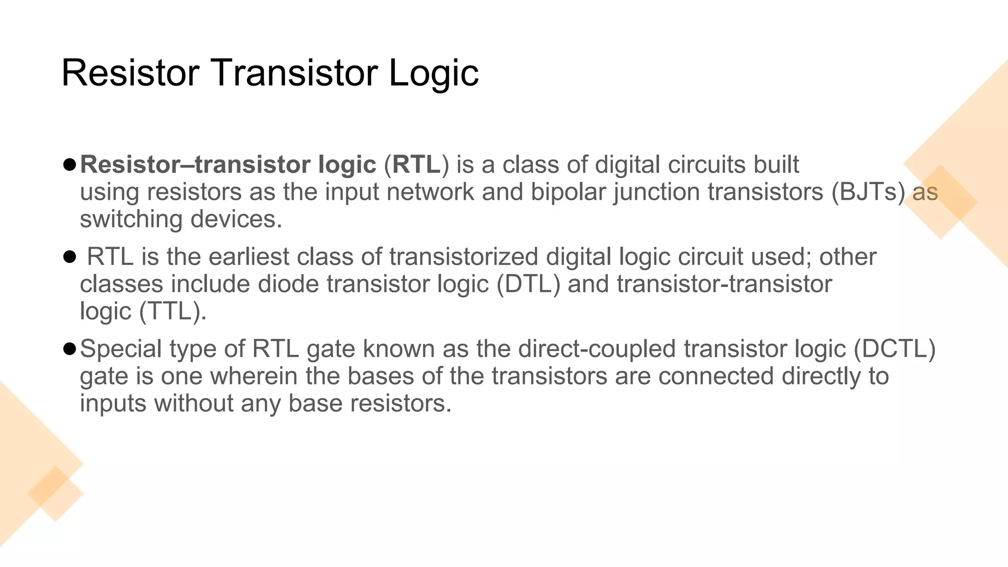 direct coupled transistor logic | PPTX