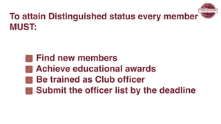 Toastmasters Distinguished Club Program | PDF
