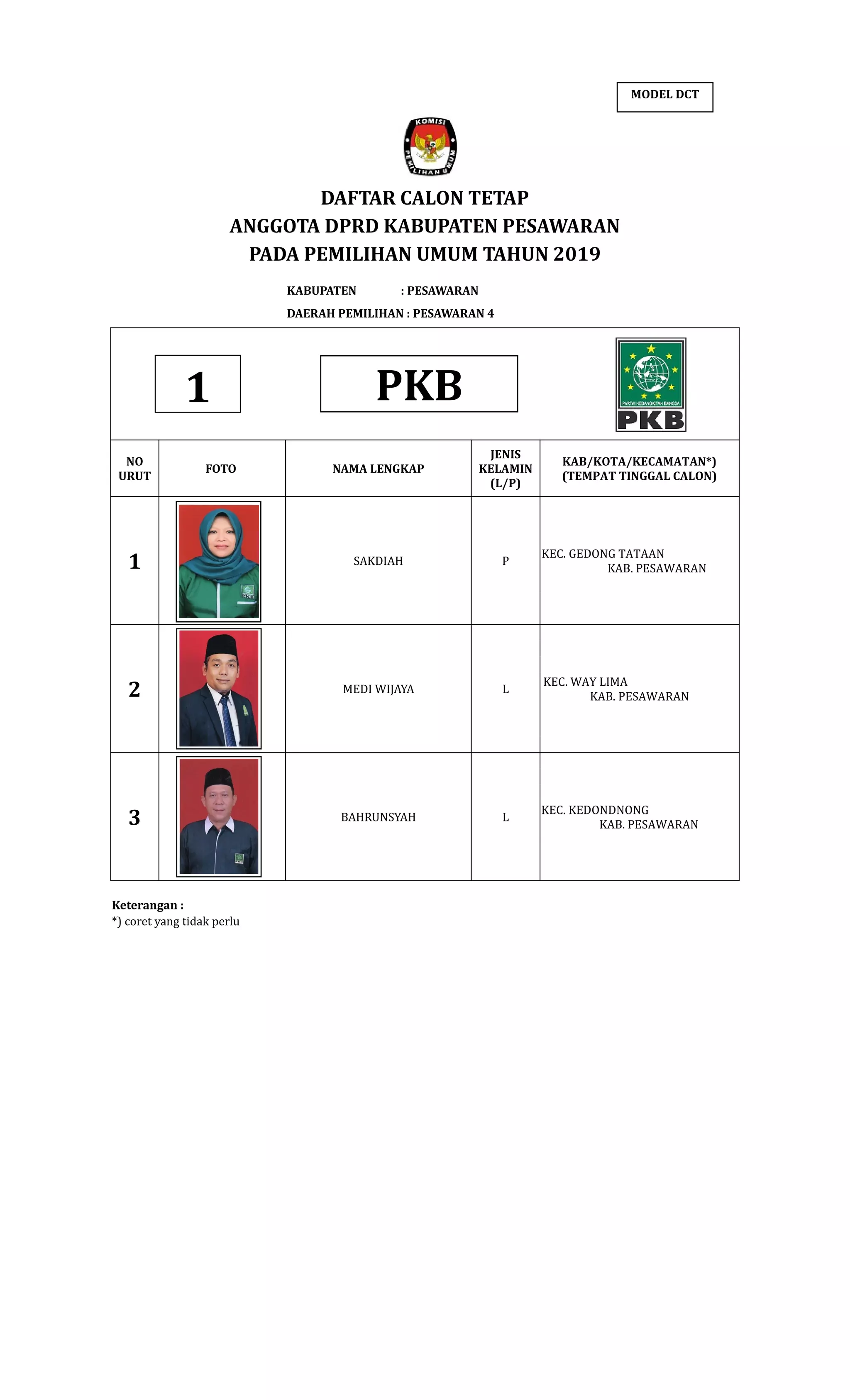 DCT PILEG PKB | PDF