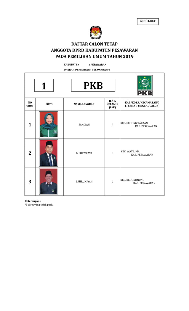DCT PILEG PKB | PDF