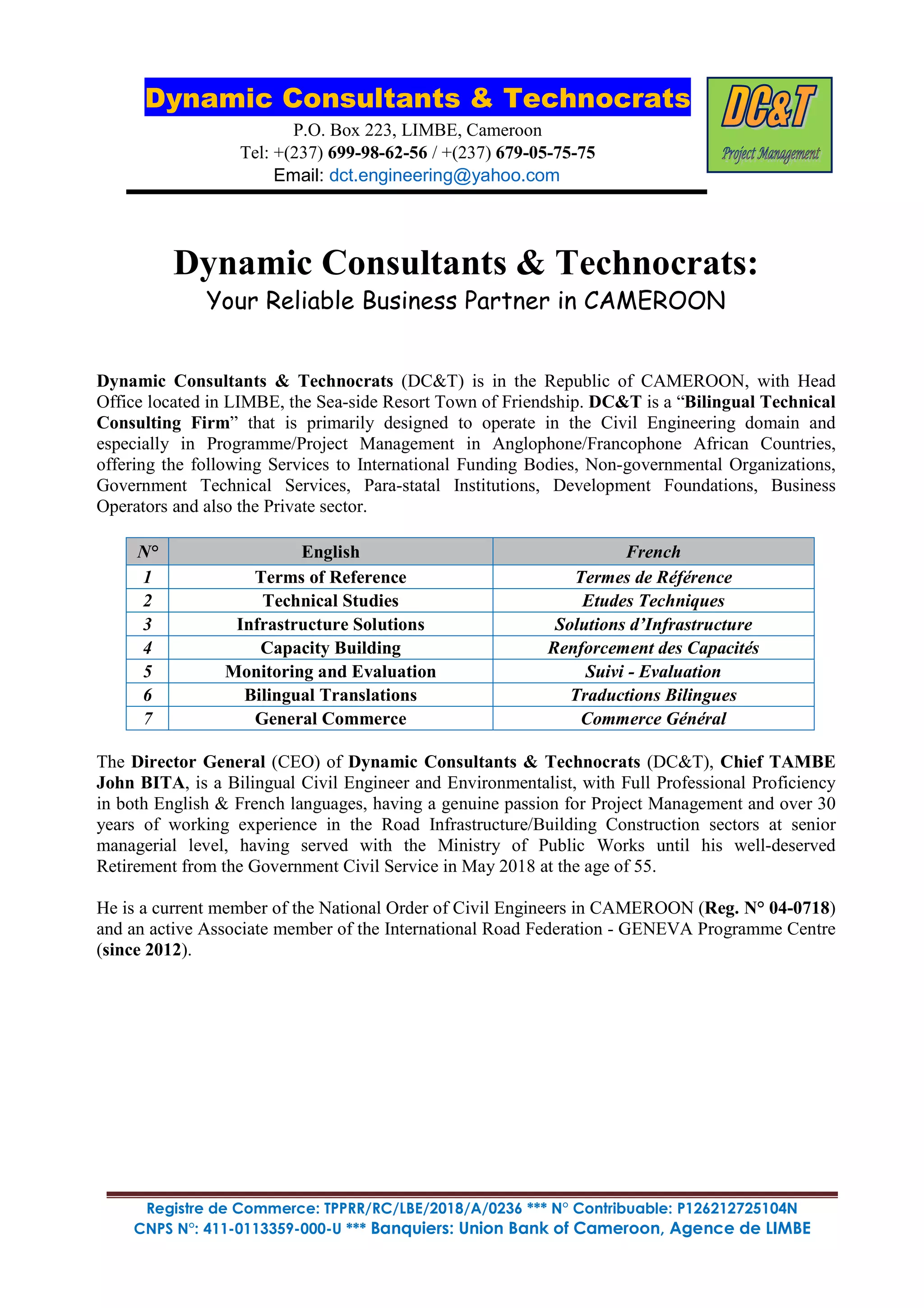 Dynamic Consultants & Technocrats: Company Profile | PDF