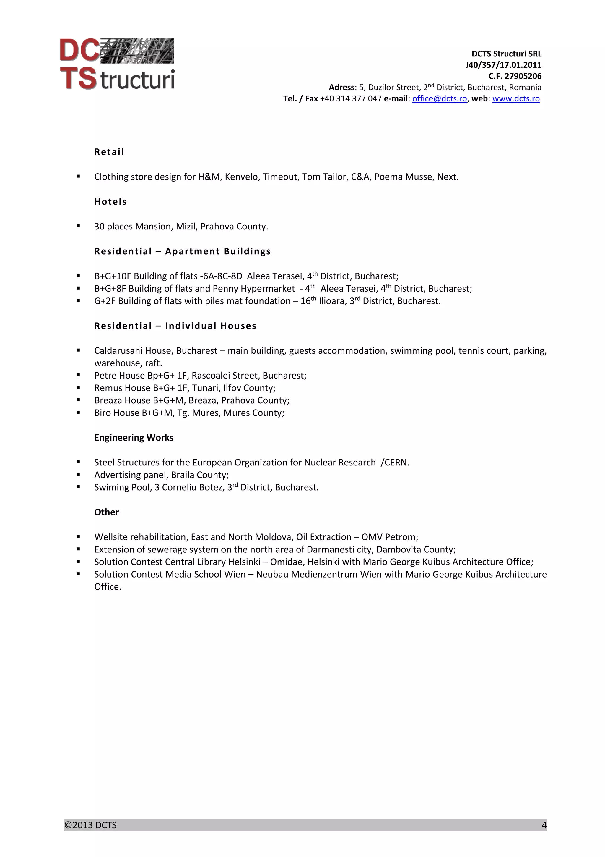 DCTS - Selection of projects | PDF | Civil Engineering Industry ...