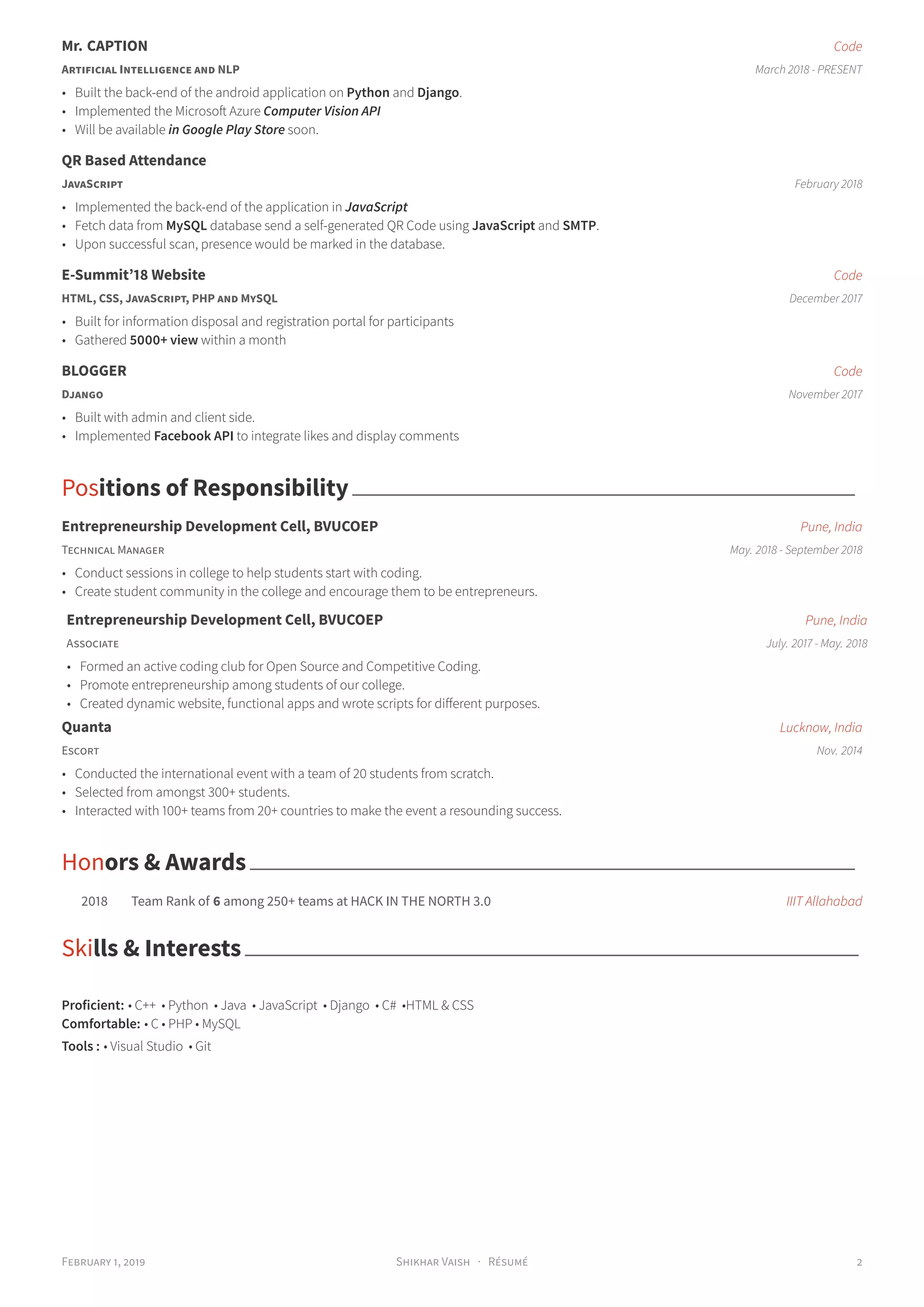 CV updated | PDF