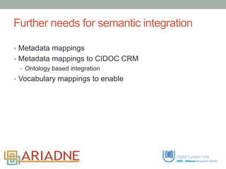 ARIADNE Registry - towards interoperability | PPT
