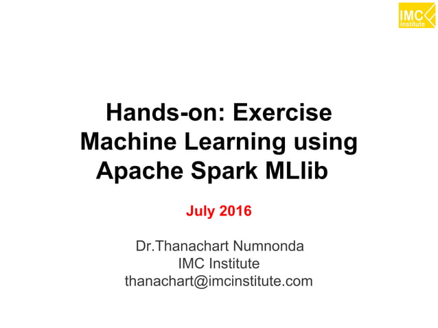 Machine Learning using Apache Spark MLlib | PDF | Programming Languages | Computing