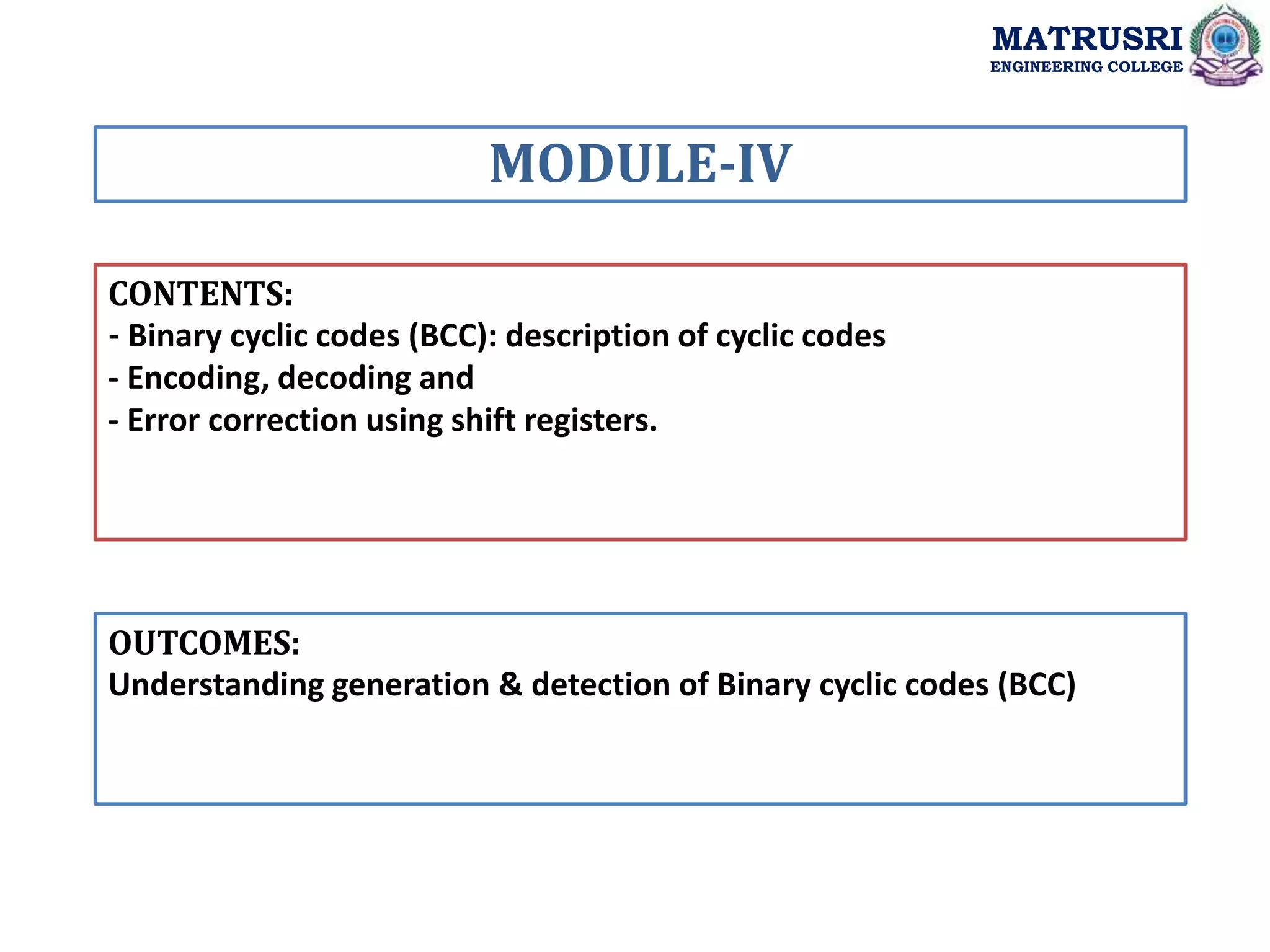 UNIT-3 : CHANNEL CODING | PPT