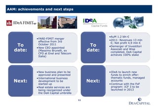 DeA Capital Overview update September 2012 | PPT
