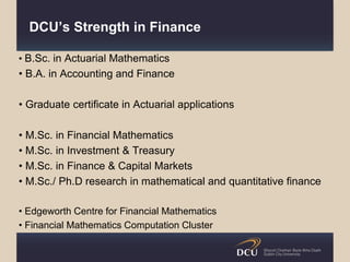 DCU School of Mathematical Sciences | PPT