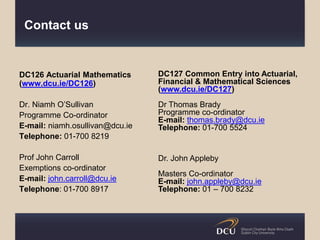 DCU School of Mathematical Sciences | PPT