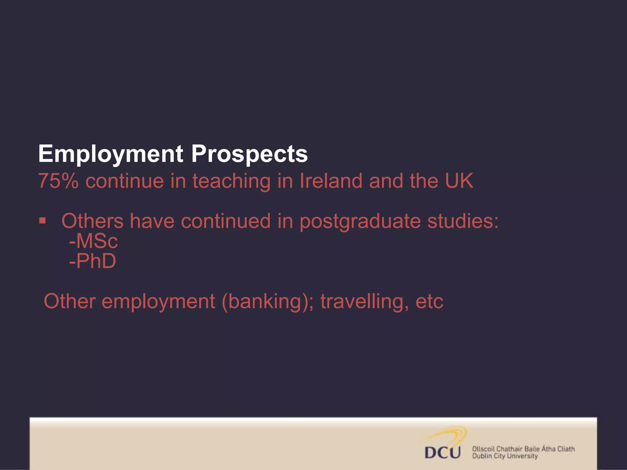 DCU Science Education Presentation | PPT