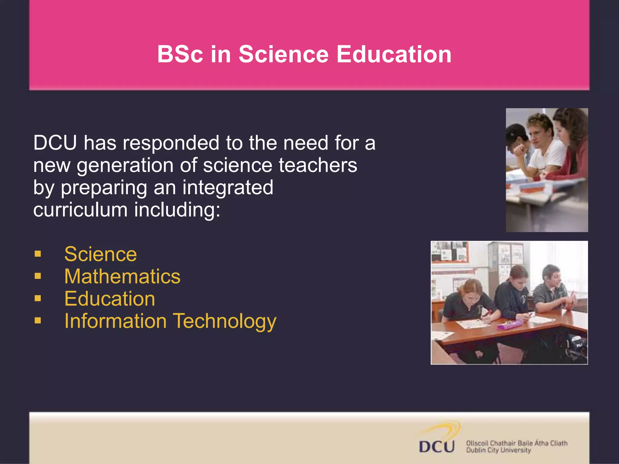 DCU Science Education Presentation | PPT
